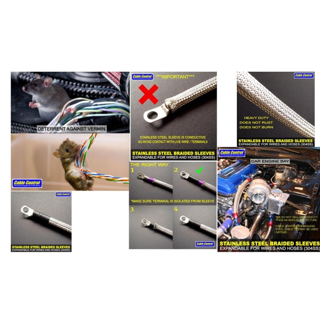 Cable Control STAINLESS STEEL EXPANDABLE BRAIDED SLEEVES, anti-RAT ...