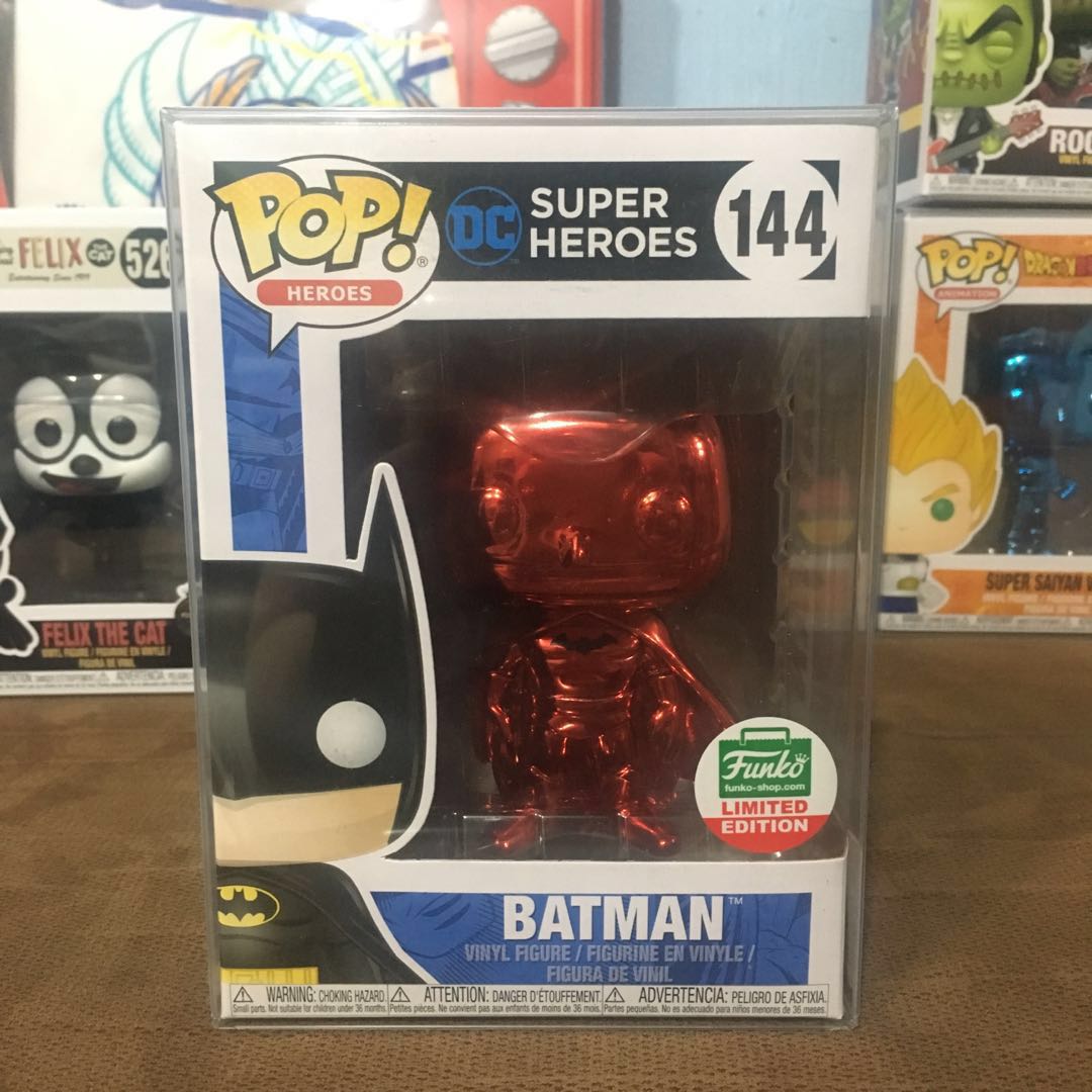 Funko Pop Red Chrome Batman Funko Shop Exclusive, Hobbies & Toys, Toys ...