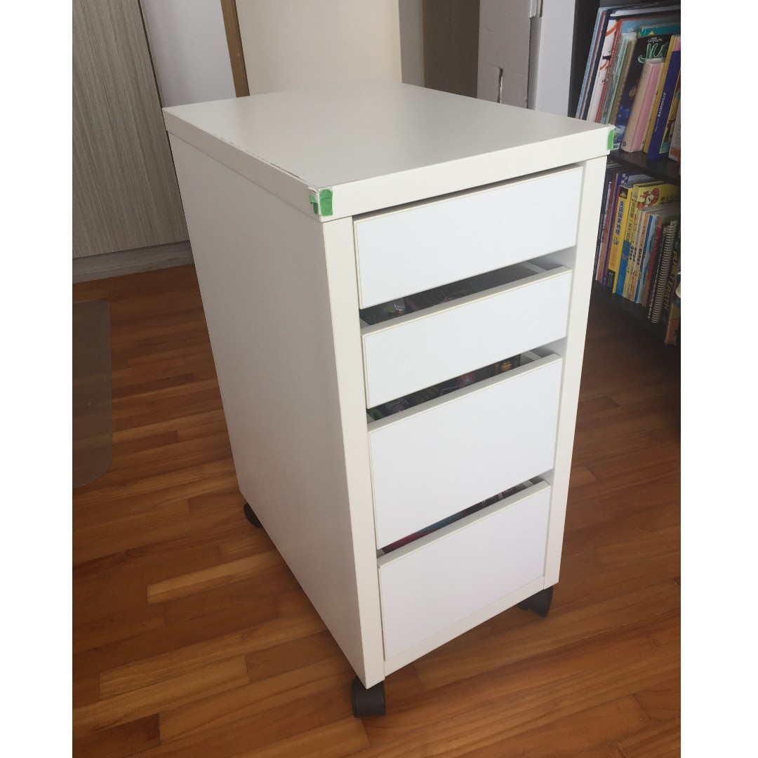 IKEA MICKE Drawer Unit on casters, Furniture & Home Living, Furniture ...