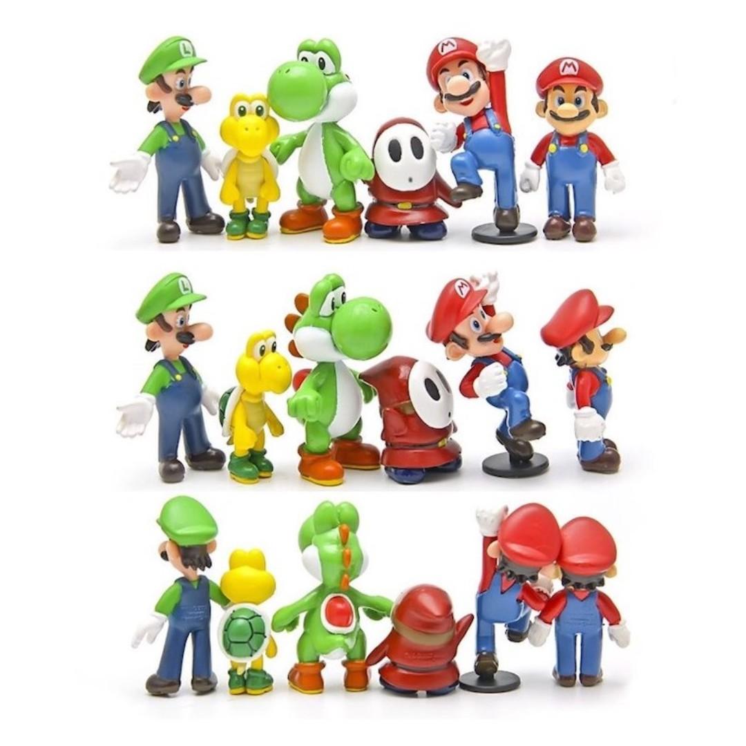 Mario Luigi Bowser Kinopio Daisy Koopa Dry Bones Yoshi Figure Toys PVC ...