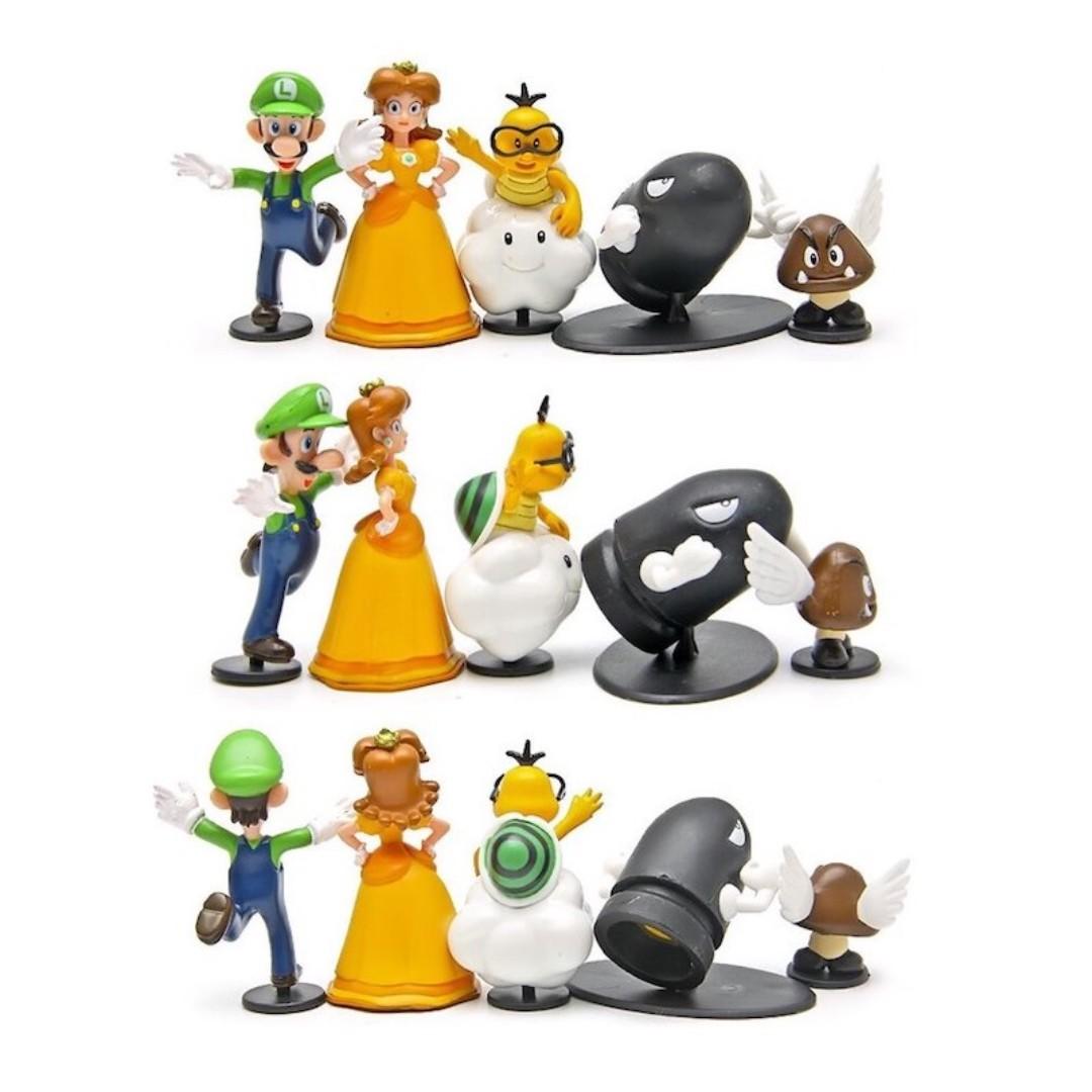 Mario Luigi Bowser Kinopio Daisy Koopa Dry Bones Yoshi Figure Toys PVC ...
