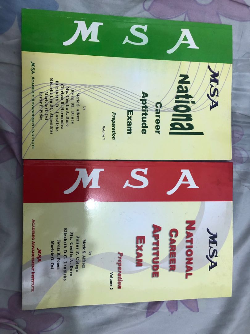 MSA NCAE Review Books (Set) (Volume 1 & 2), Hobbies & Toys, Books ...