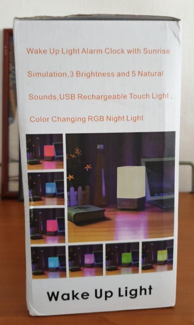 New wake up lights with clock and alarm, Furniture & Home Living, Home ...