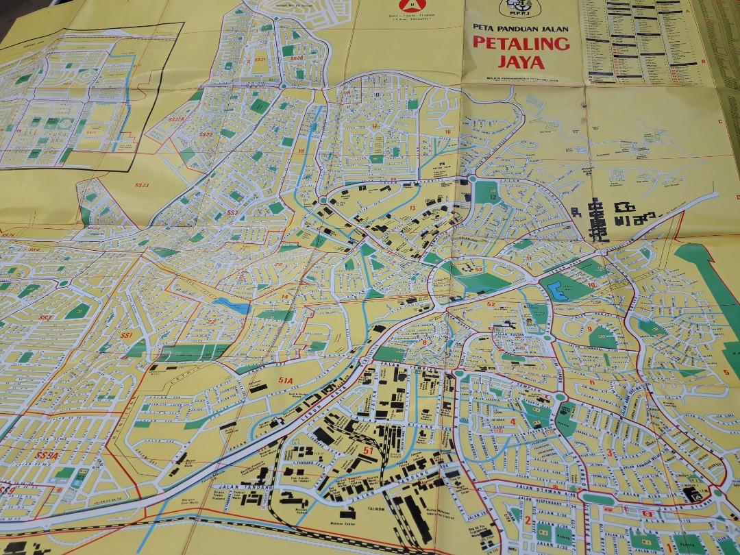 Old map of Petaling Jaya Sel, Furniture & Home Living, Home Decor ...