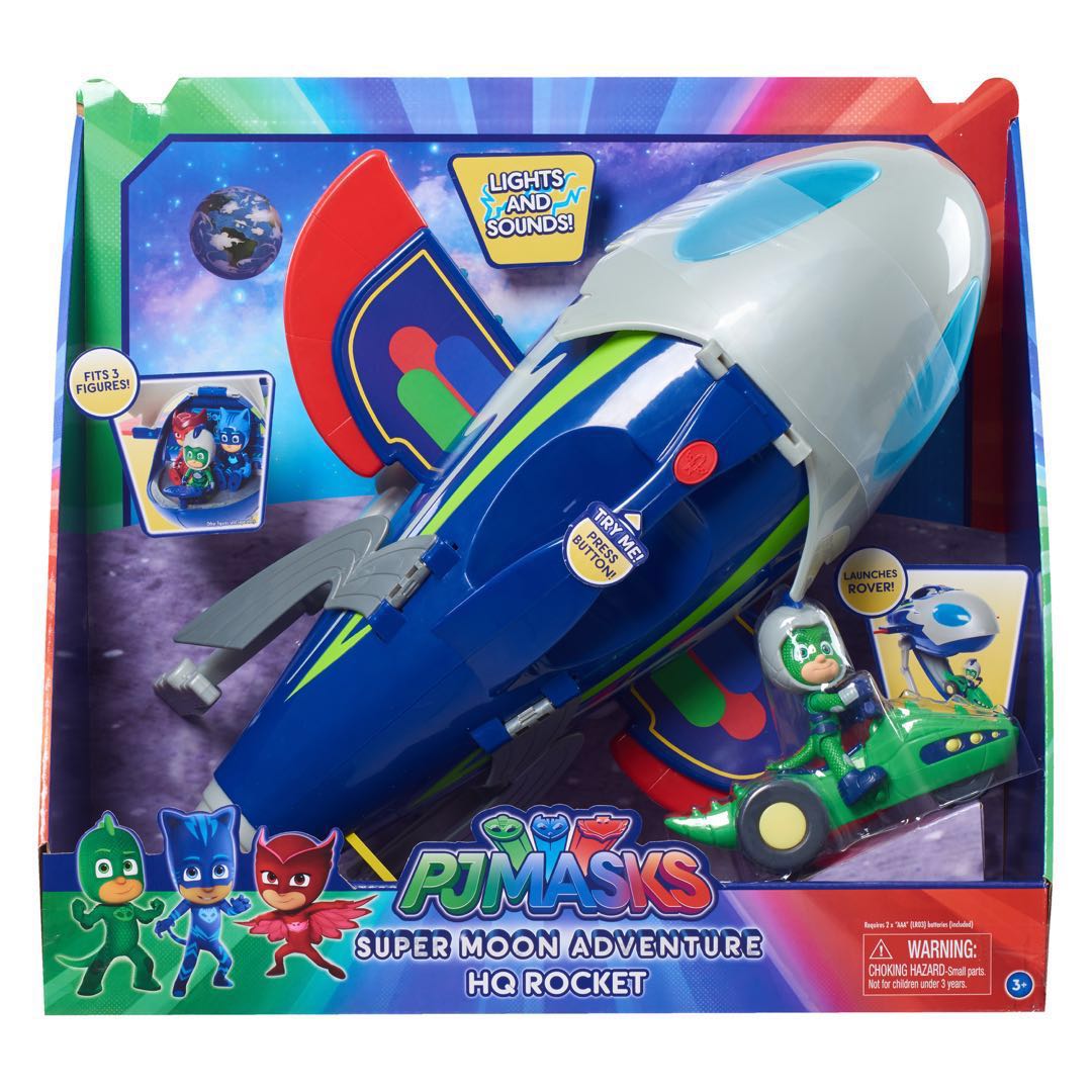 PJ Masks Super Moon Adventure HQ Rocketship Playset, Exclusive Gekko ...