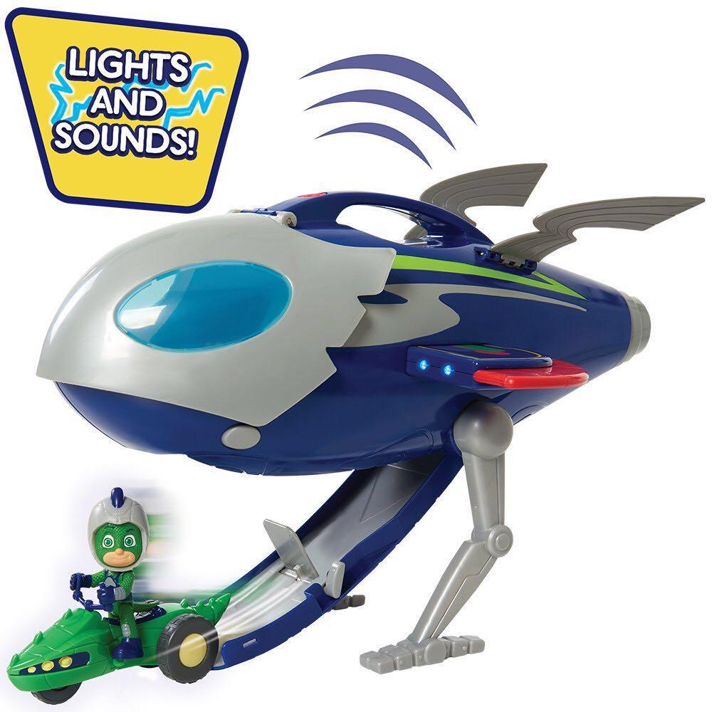 PJ Masks Super Moon Adventure HQ Rocketship Playset, Exclusive Gekko ...