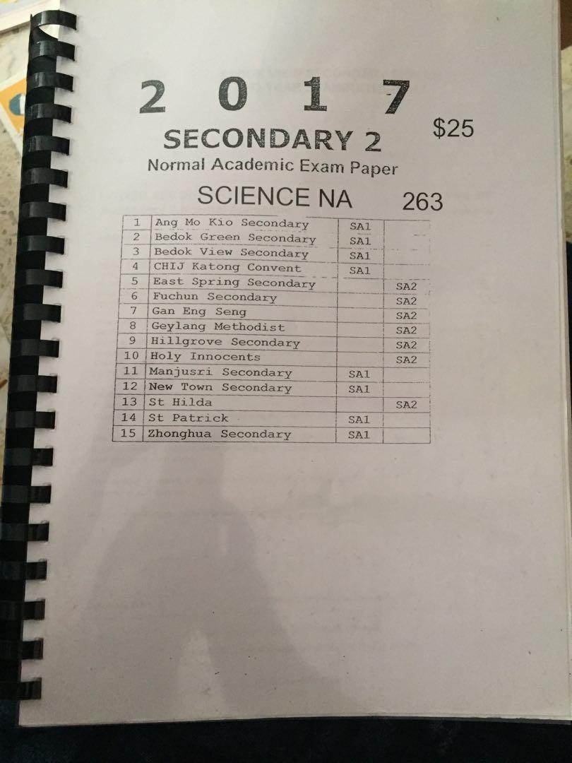 Sec 2 NA science exam paper, Hobbies & Toys, Books & Magazines ...