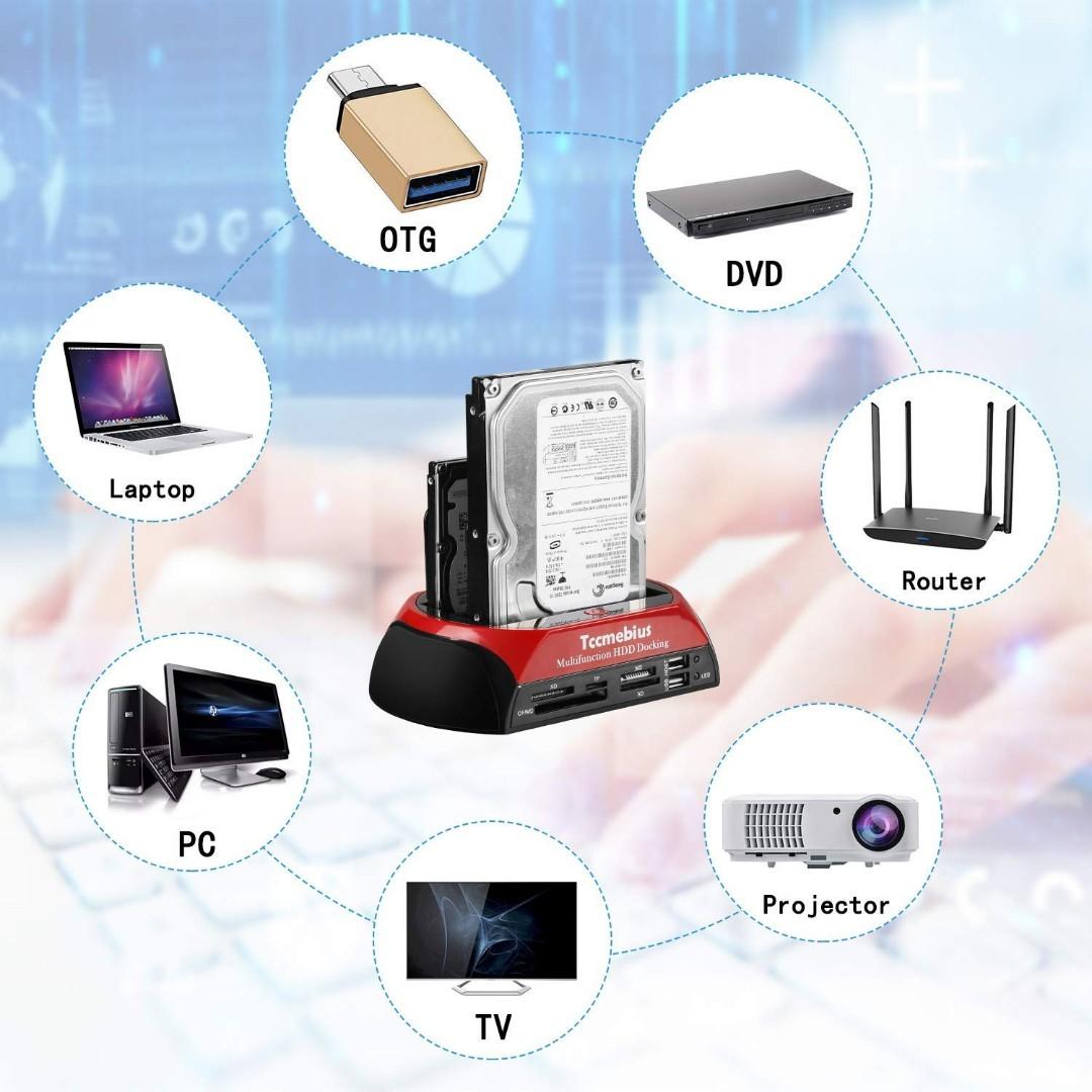 Tccmebius Multifunction HDD Docking Station, Computers & Tech, Parts ...