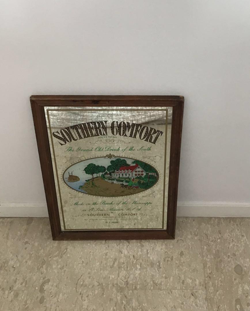 Vintage Southern Comfort Bar Mirror, Hobbies & Toys, Memorabilia ...