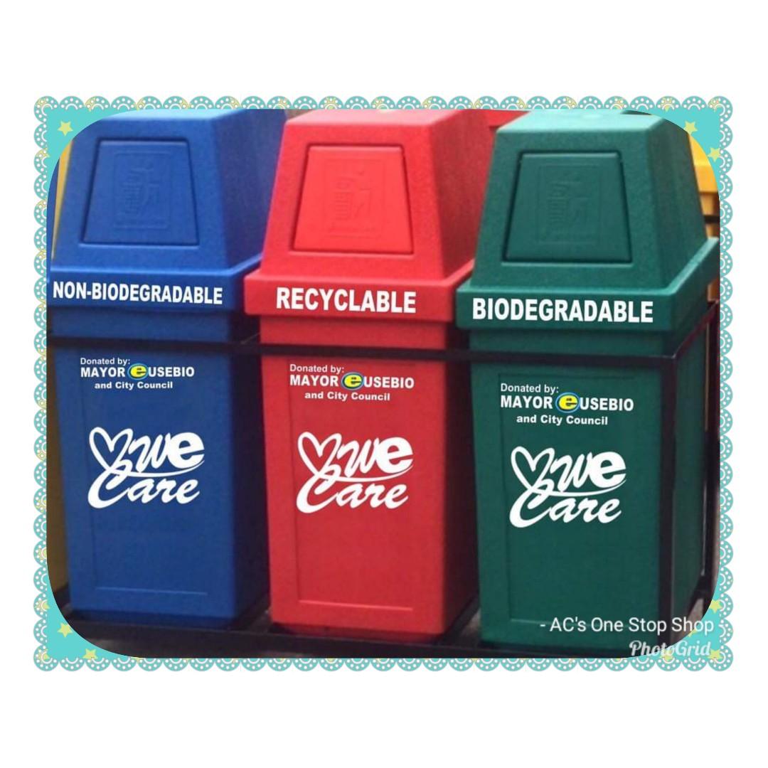 Waste Segregation Trashbins, Furniture & Home Living, Cleaning ...