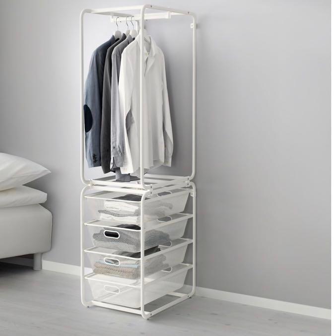 ALGOT clothes frame with wire baskets, Furniture & Home Living, Home ...