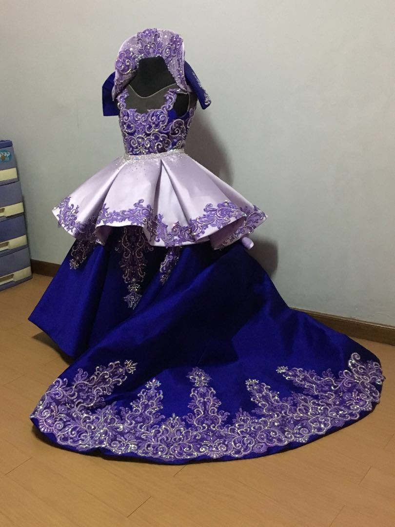 Ball gown/ Sagala / Santa cruzan Gown, Babies & Kids, Babies & Kids ...