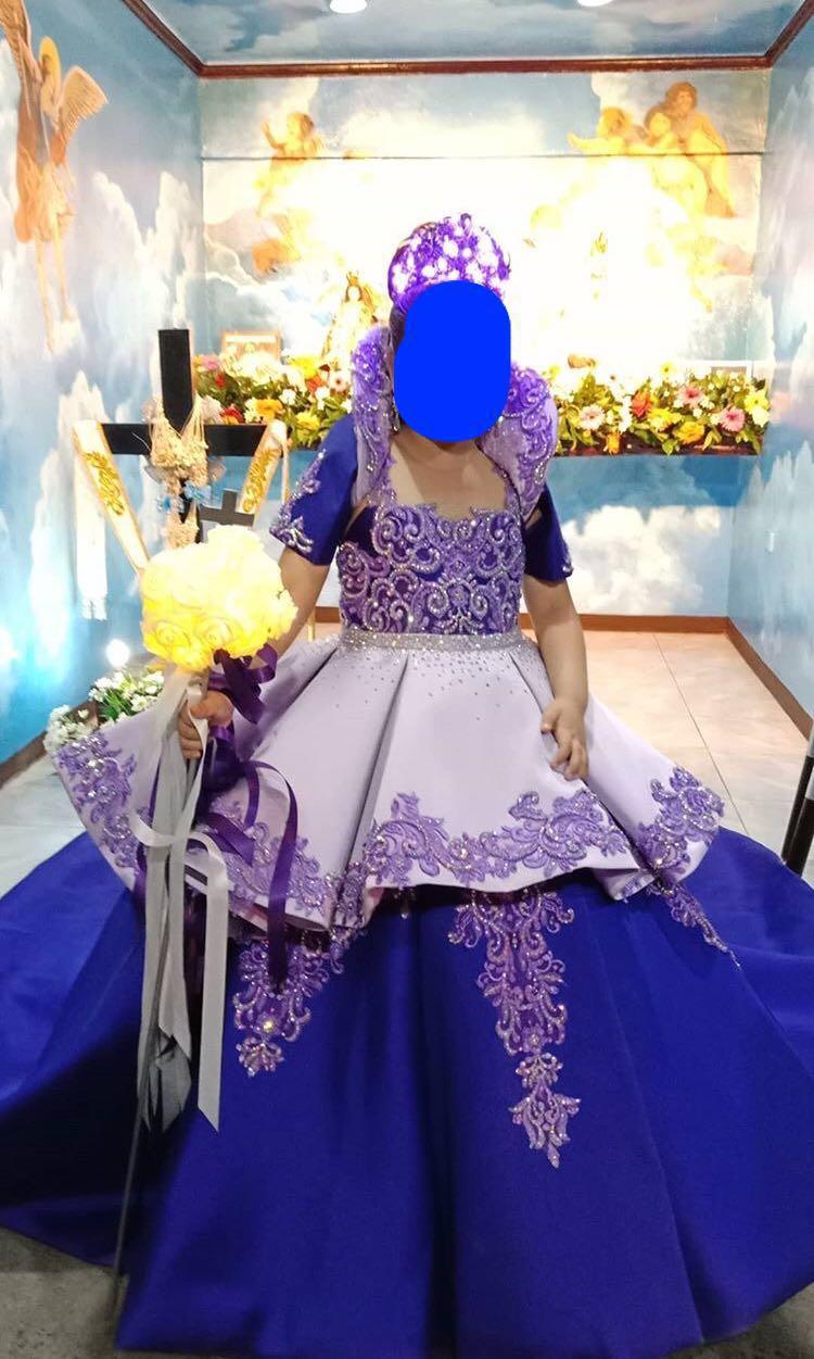Ball gown/ Sagala / Santa cruzan Gown, Babies & Kids, Babies & Kids ...