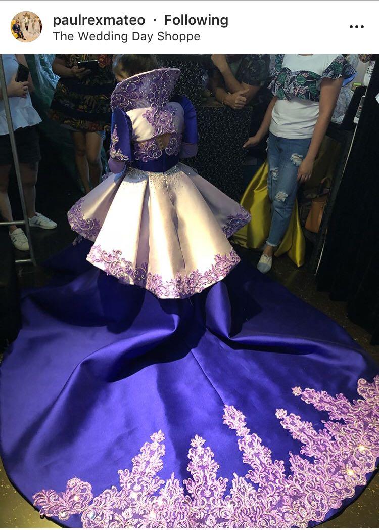 Ball gown/ Sagala / Santa cruzan Gown, Babies & Kids, Babies & Kids ...