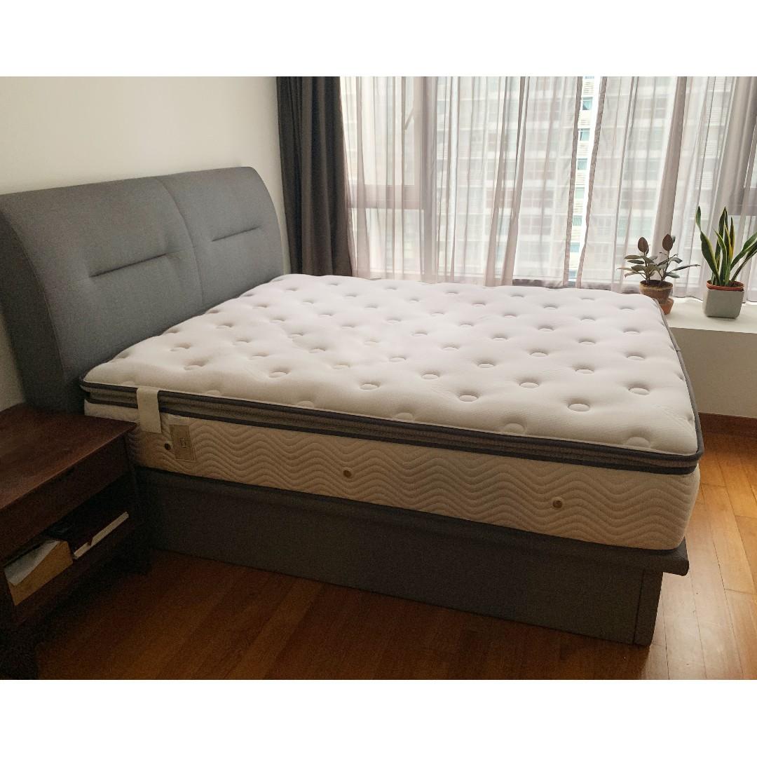 Bed with Storage+Simmons Mattress Beautyrest Affinity Luxury, Furniture ...