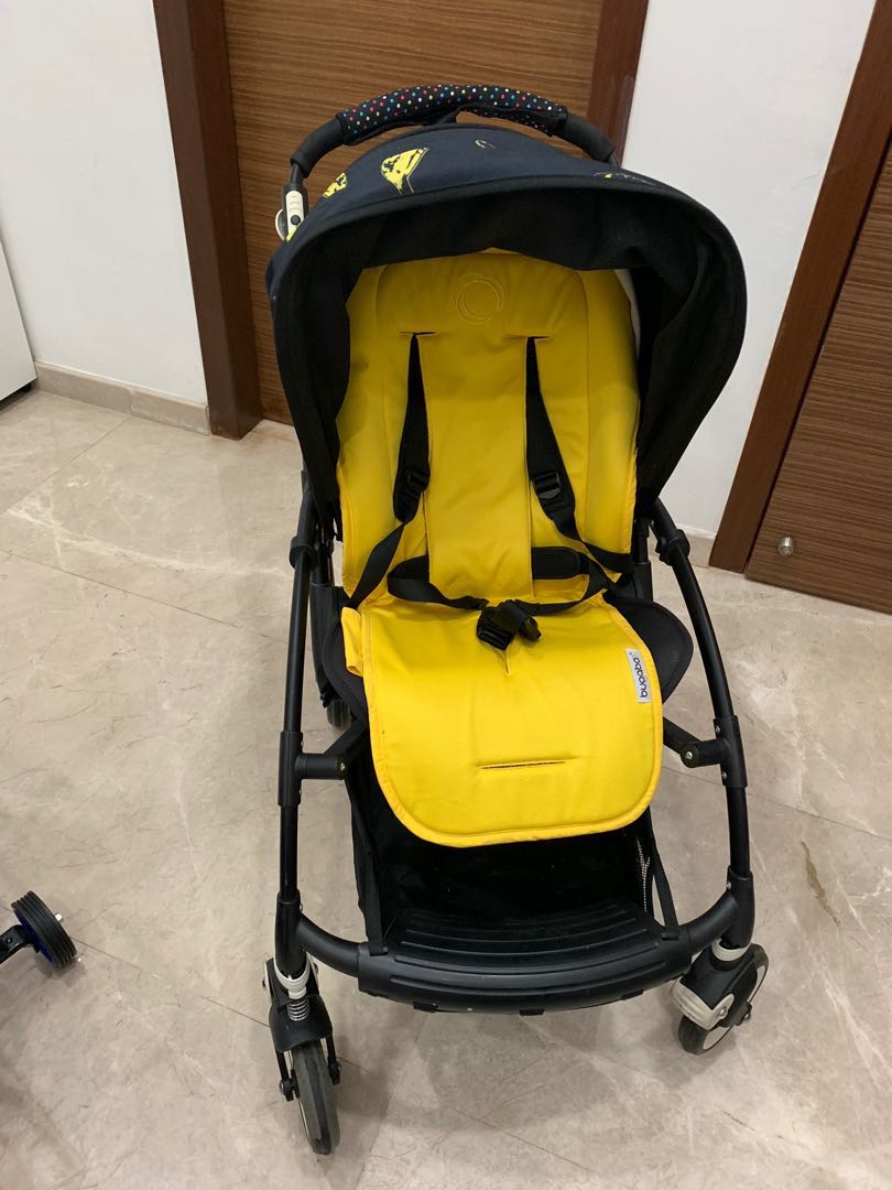 Bugaboo bee 3 black frame with wheeled board, Babies & Kids, Going Out ...