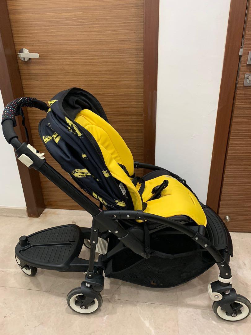 Bugaboo bee 3 black frame with wheeled board, Babies & Kids, Going Out ...