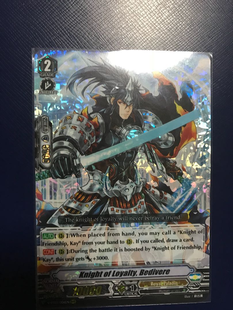 Cardfight Vanguard English Knight of Loyalty Bedivere, Hobbies & Toys ...