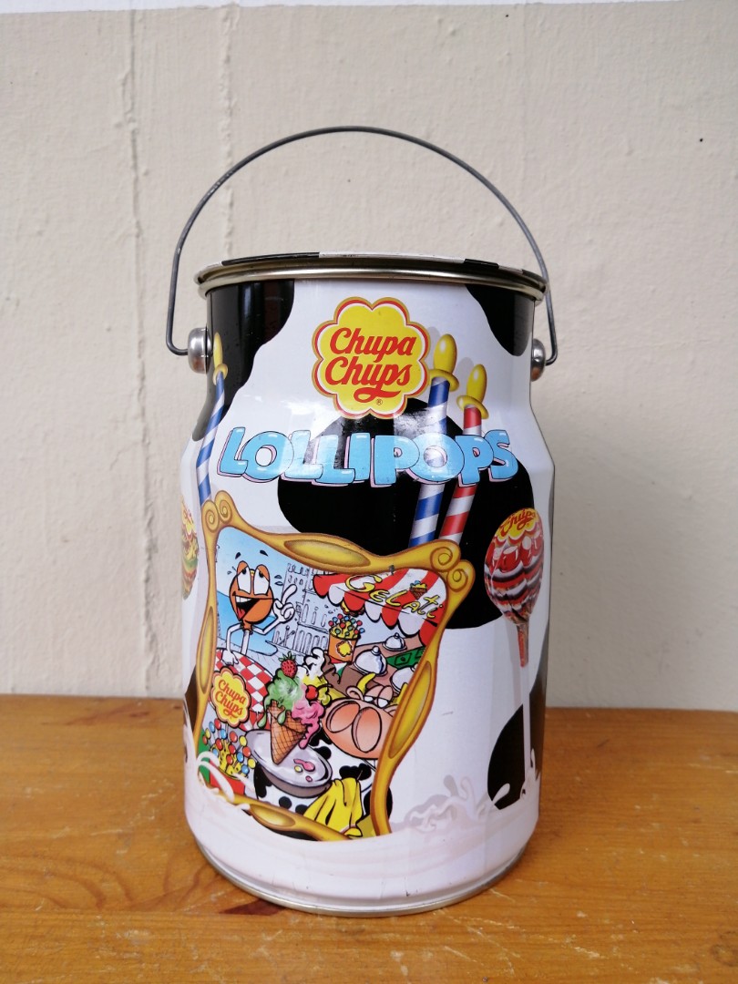 Chupa Chups Lollipops Tin Container, Furniture & Home Living ...
