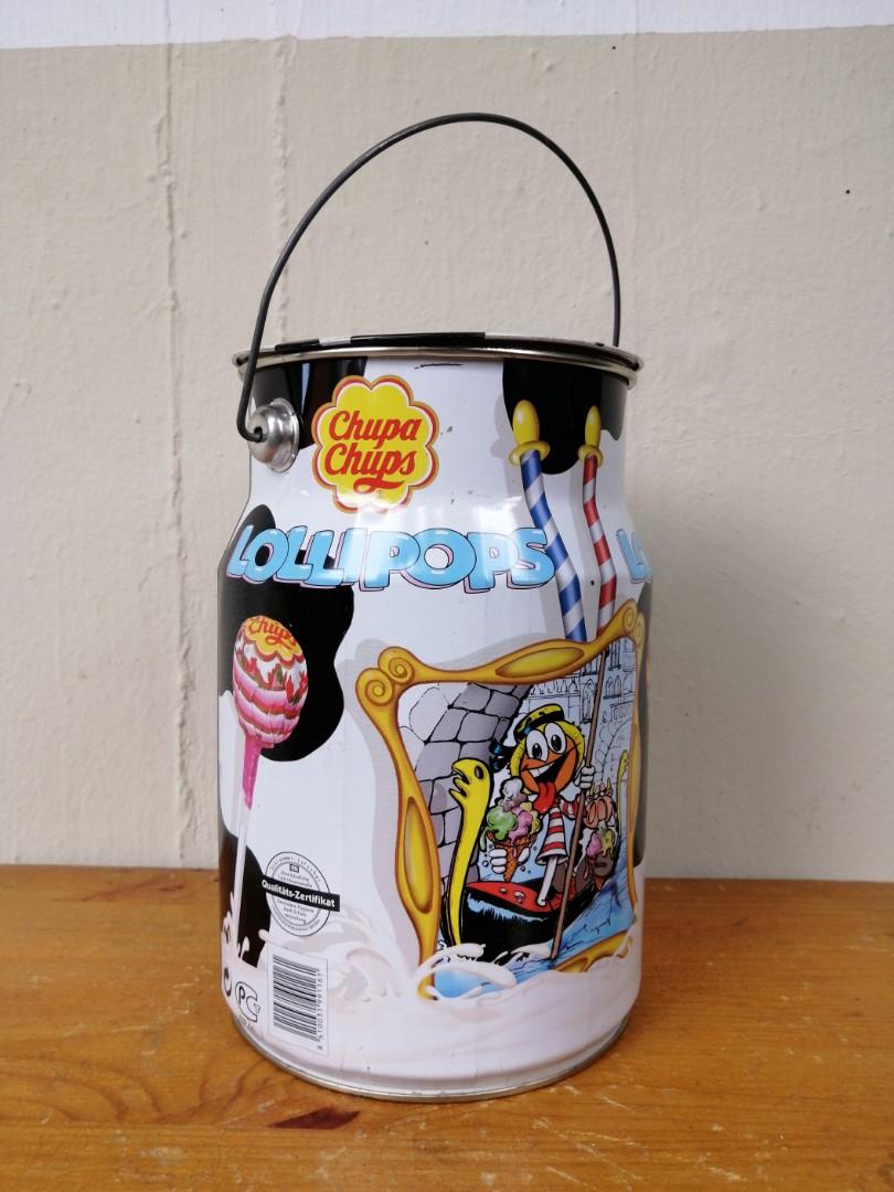Chupa Chups Lollipops Tin Container, Furniture & Home Living ...