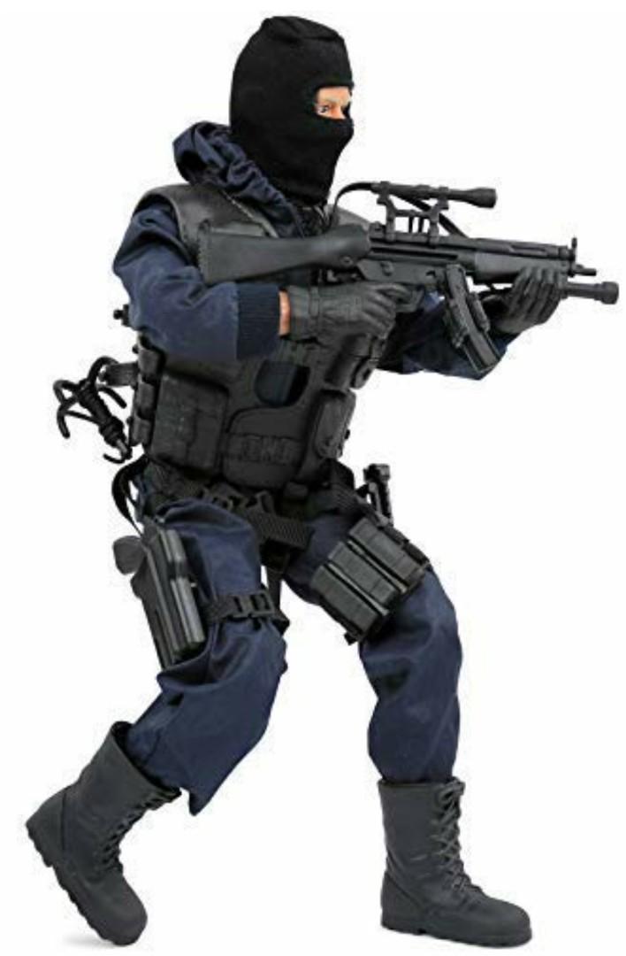 Click N' Play Police Unit Swat Assaulter 12" Action Figure Play Set ...