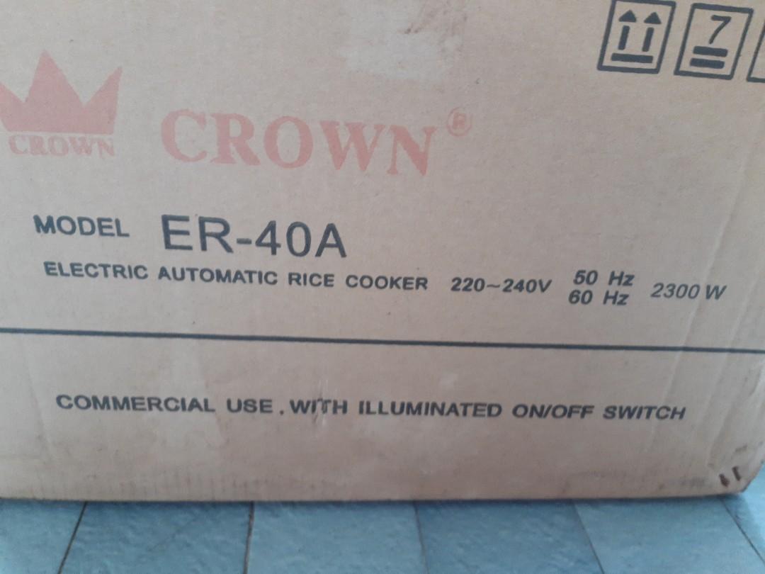 Crown Rice Cooker ER-40A, TV & Home Appliances, Kitchen Appliances ...