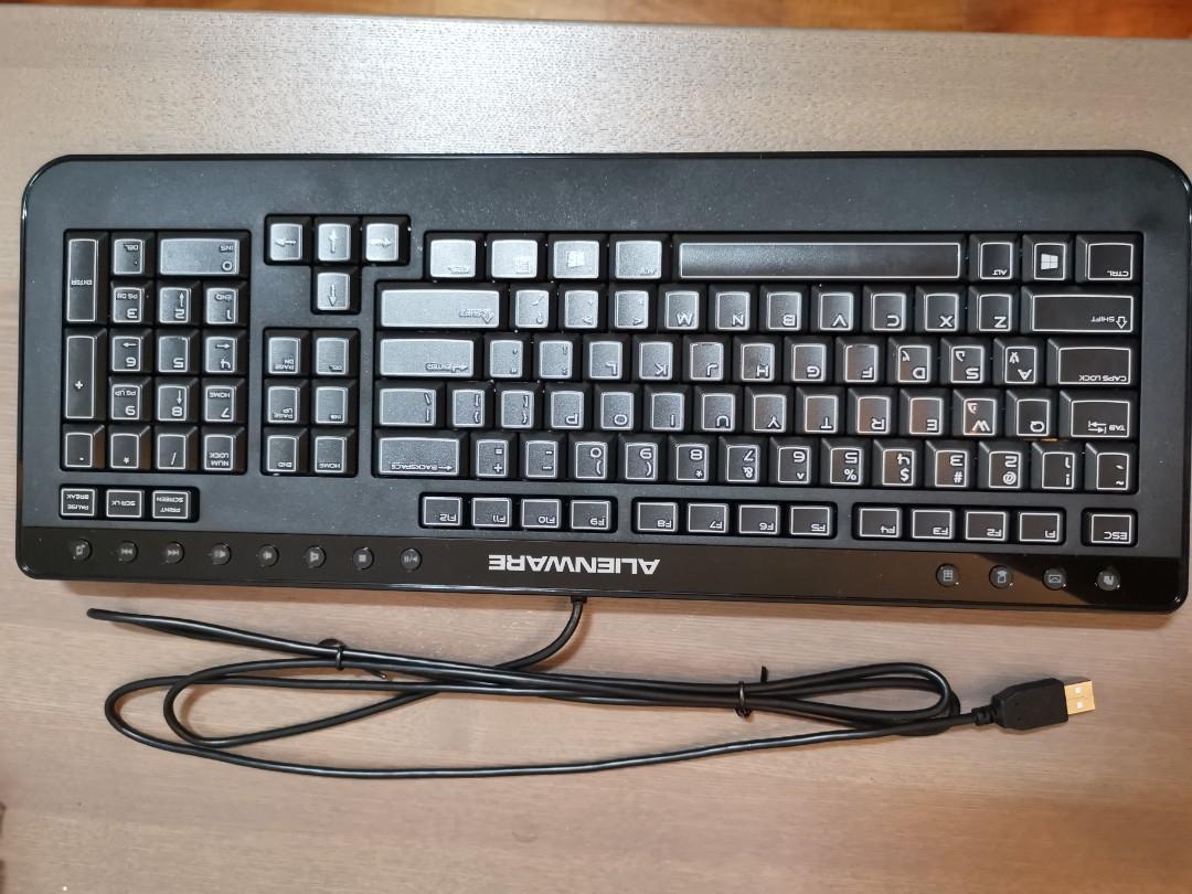 Dell Alienware original keyboard and mice combo, Electronics, Computer ...