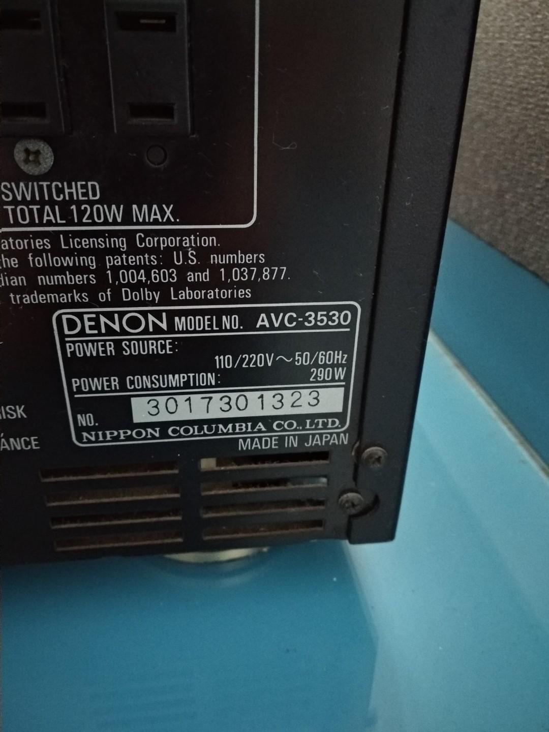 Denon Surround Amplifier AVC 3530, Audio, Soundbars, Speakers ...