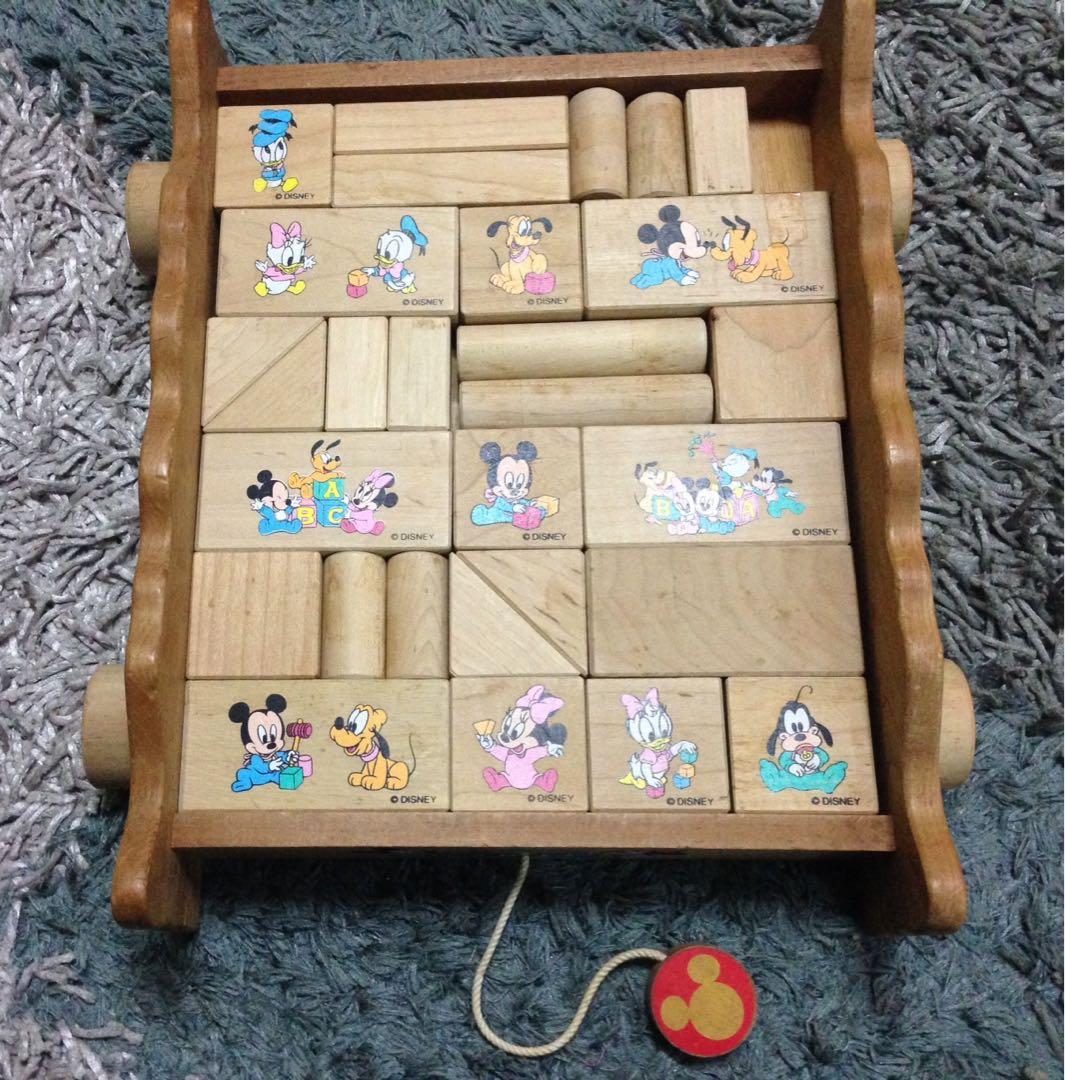 Disney Babies Wooden Block, Babies & Kids, Infant Playtime on Carousell