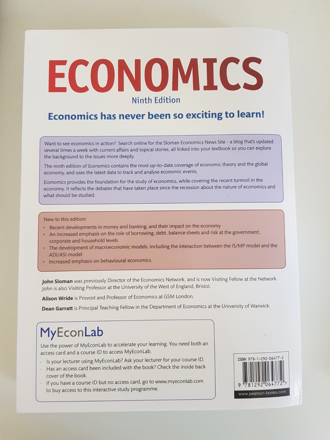 Economics Ninth Edition by John Sloman, Alison Wride and Dean Garratt ...