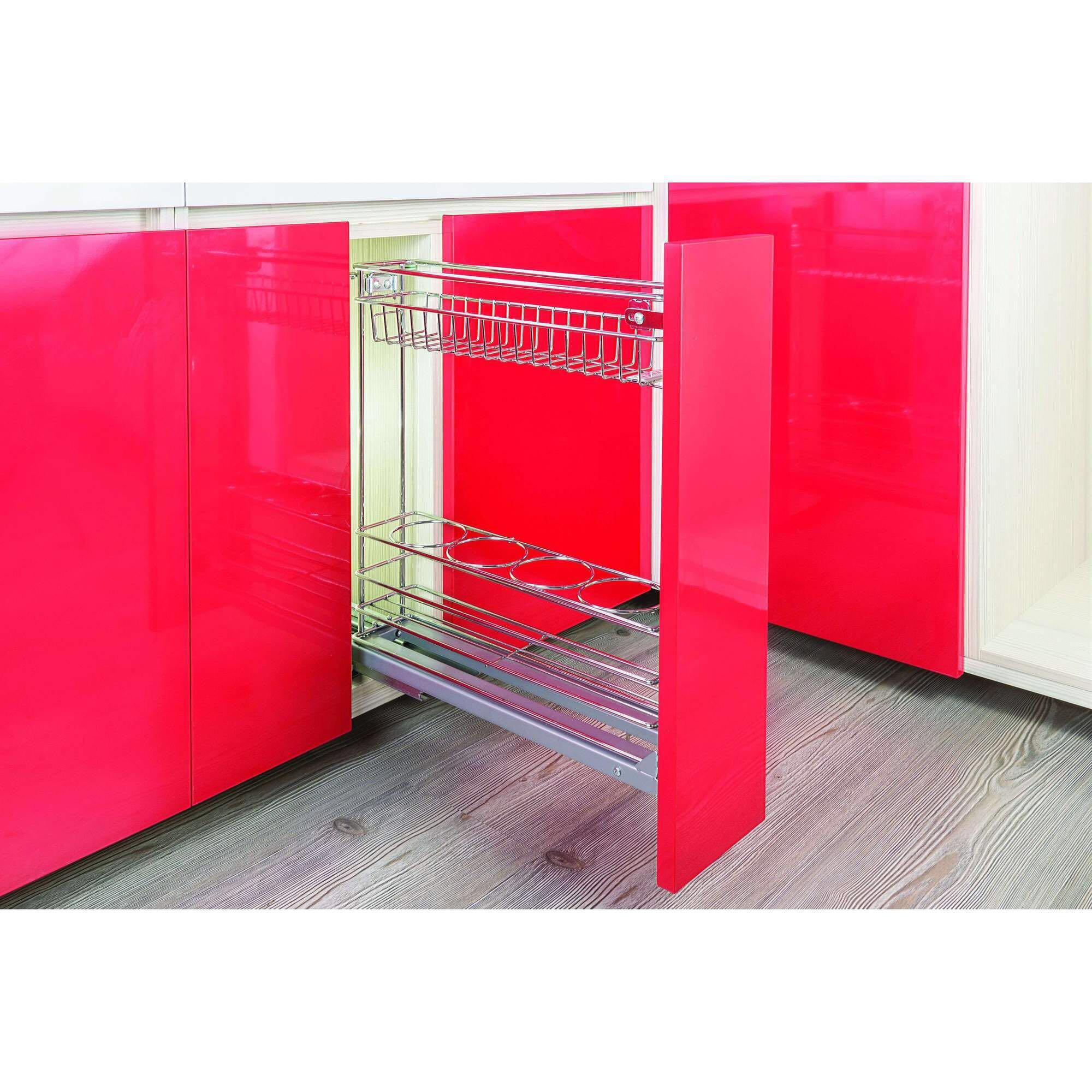 EXCEL 2 Tier Pull Out Kitchen Spice Rack with Soft Stop, Furniture ...