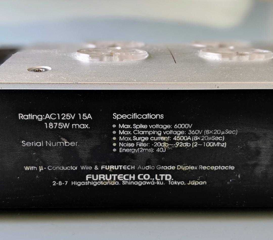 Furutech Audiophile AC power line receptacle e-TP80, Audio, Other Audio Equipment on Carousell