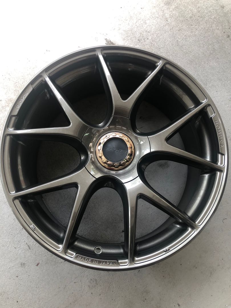 Japan Sport Rim RAYS HOMURA 2X5S 18” 5X 114.3, Car Accessories, Tyres ...