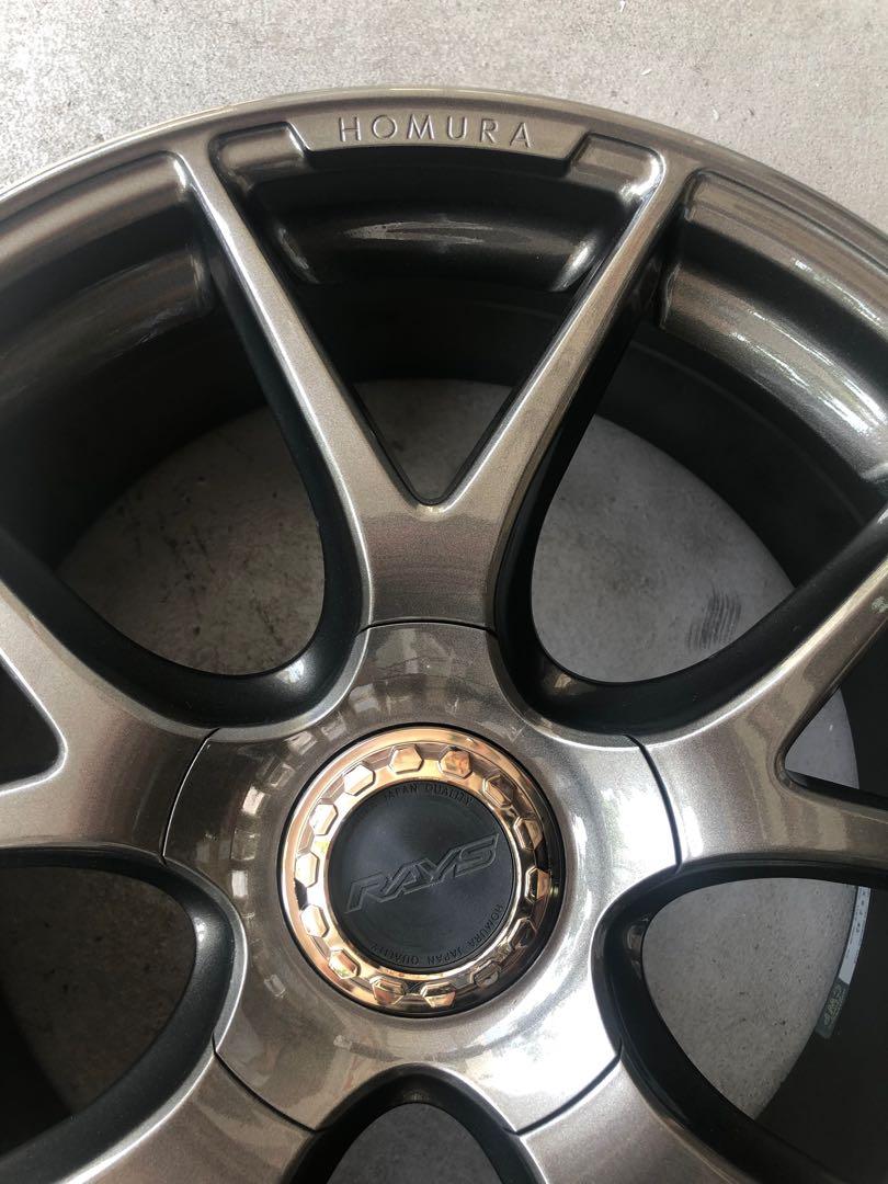 Japan Sport Rim RAYS HOMURA 2X5S 18” 5X 114.3, Car Accessories, Tyres ...