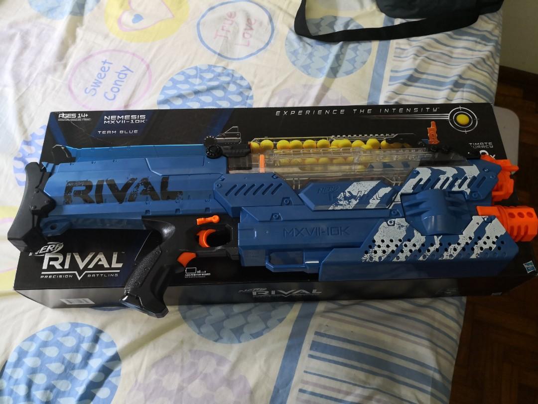 Nerf Rival Nemesis and Nerf Rival rechargeable battery, Hobbies & Toys ...