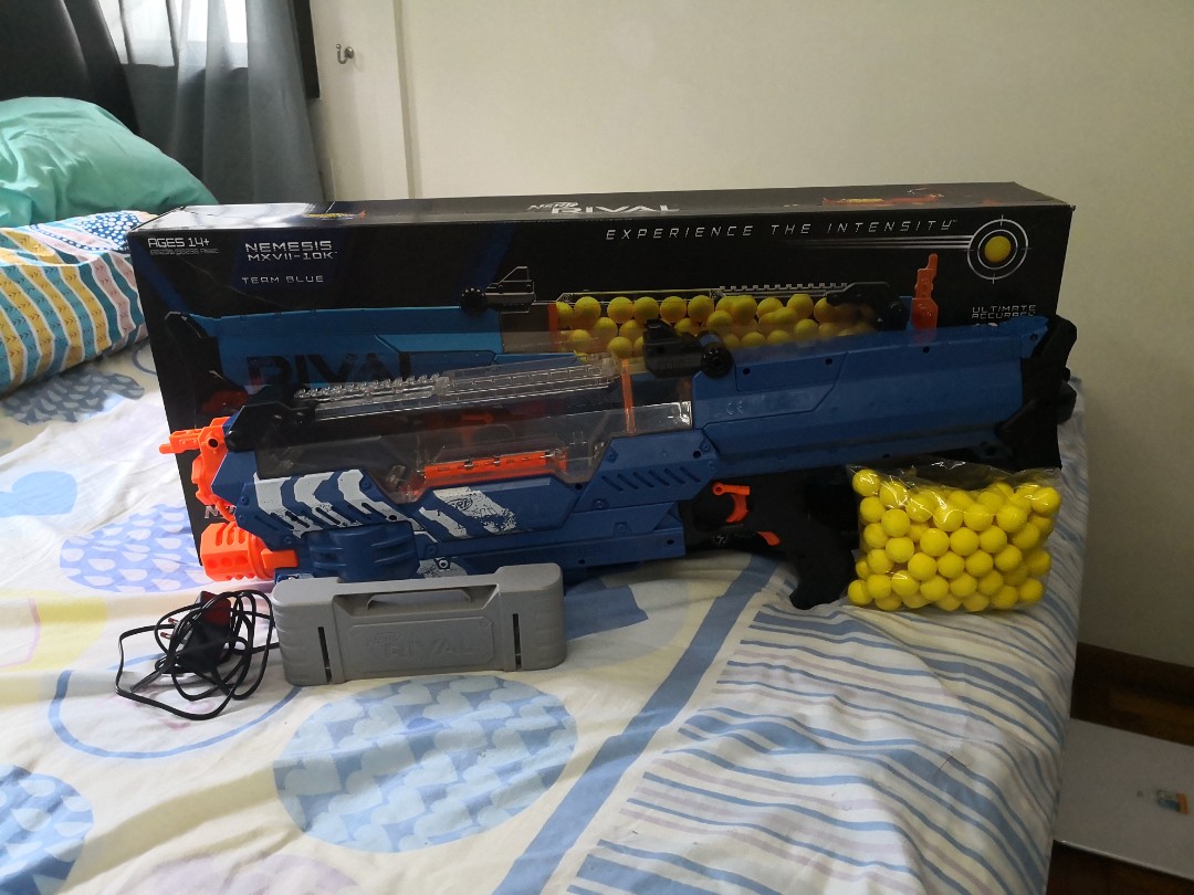 Nerf Rival Nemesis and Nerf Rival rechargeable battery, Hobbies & Toys ...