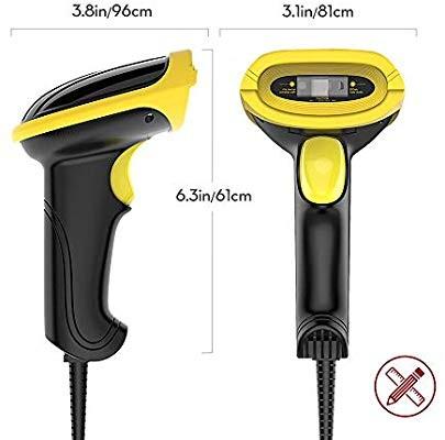 TaoTronics USB Barcode Scanner, Handheld Wired Bar Code 1D Laser ...