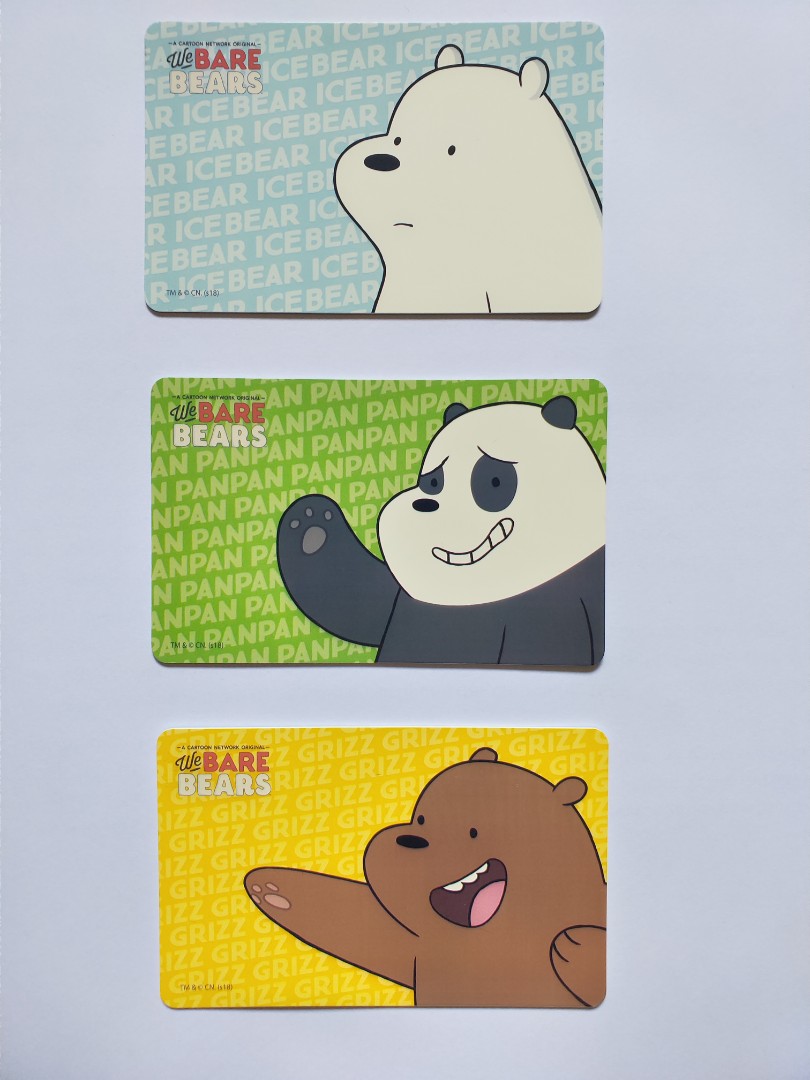 We bare bear ezlink card collection set, Tickets & Vouchers, Vouchers ...