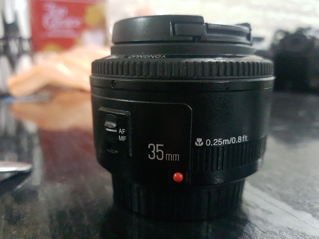 yongnuo 35mm f2 EF canon, Photography, Lens & Kits on Carousell