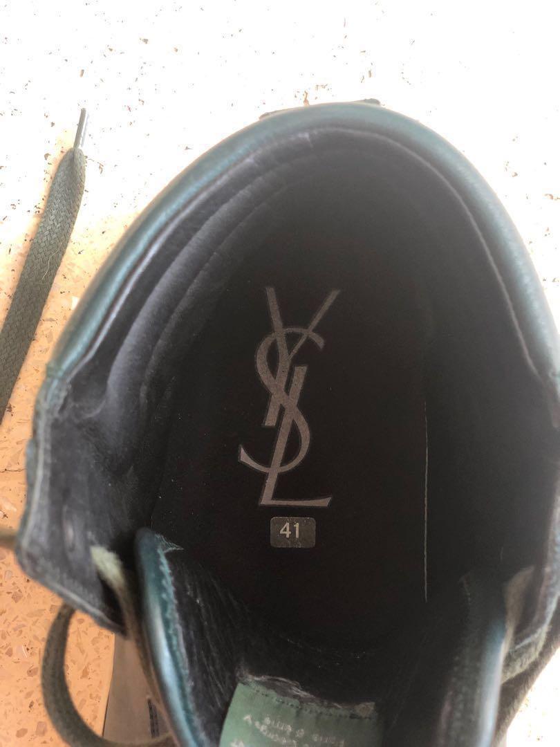 SALE 50% Yves Saint Laurent MALIBU High-top Sneakers YSL 41, Fesyen ...