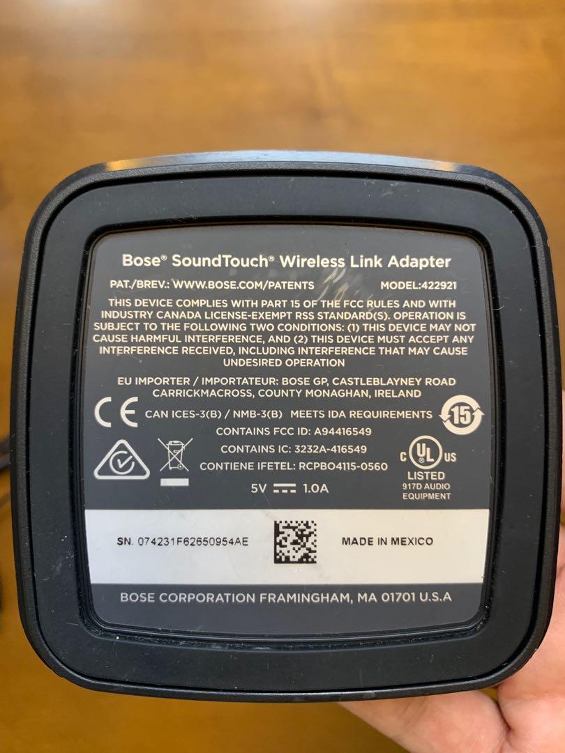 Bose SoundTouch Wireless Link adapter, Audio, Soundbars, Speakers ...