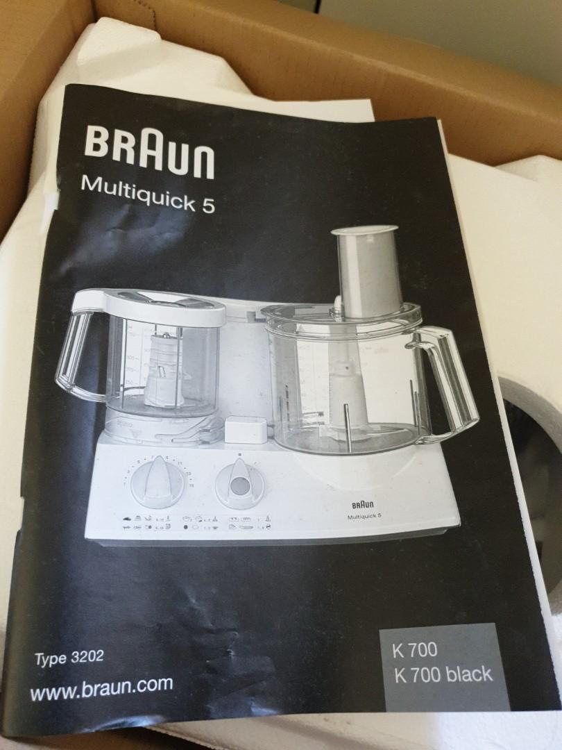 BRAUN MULTIQUICK 5 Kitchen machine, TV & Home Appliances, Kitchen ...