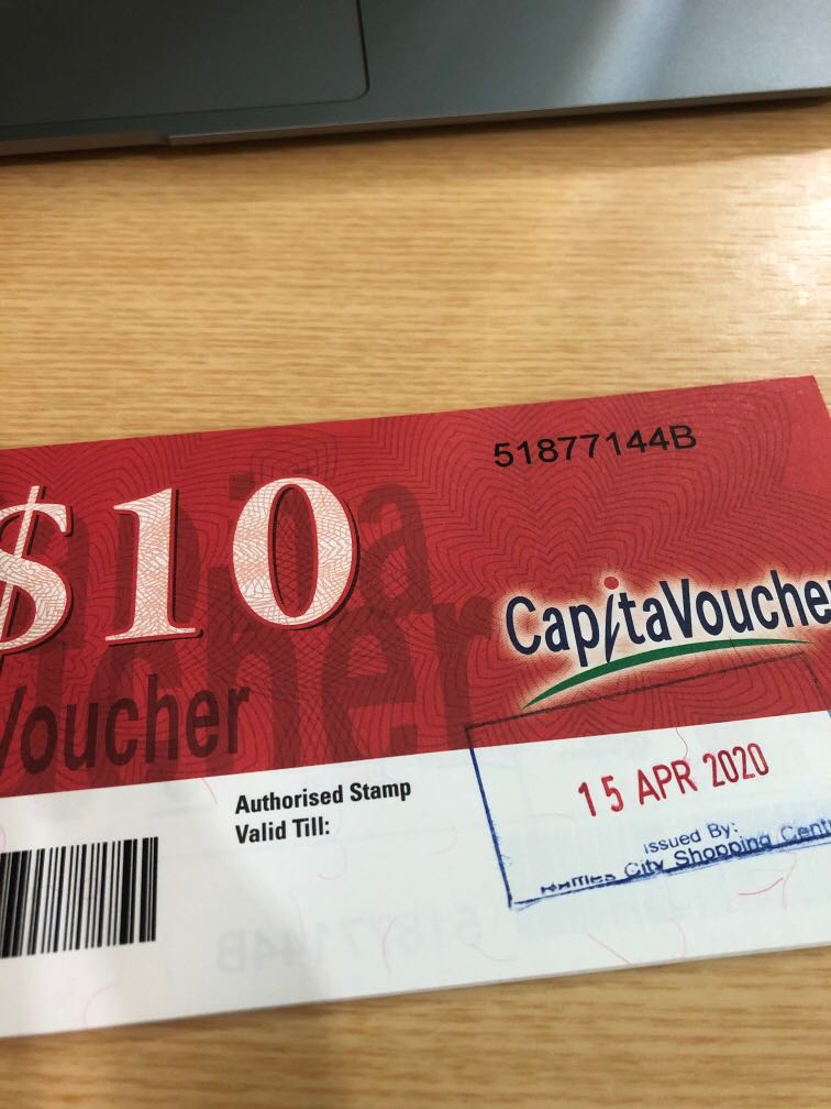 CapitaLand voucher value of 110, Entertainment, Gift Cards & Vouchers ...