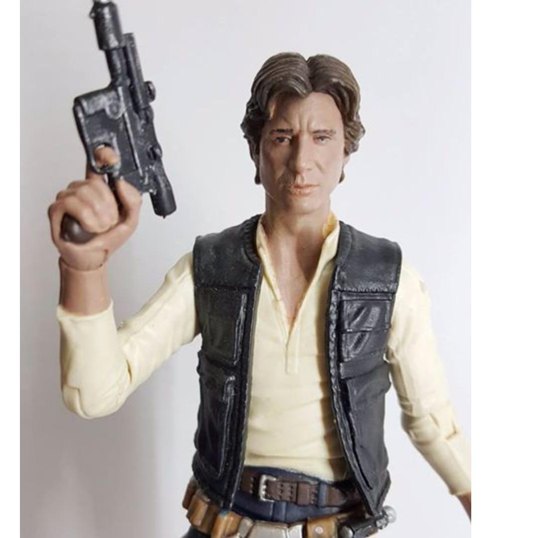 Custom Hand-Painted Black Series 6" Han Solo by Oldboy CTTS, Hobbies ...