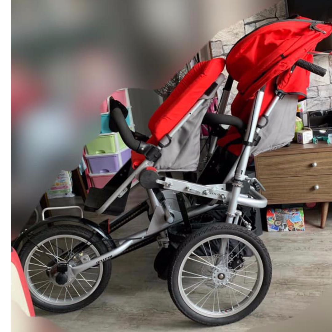 Double stroller convertible bicycle, Babies & Kids, Going Out ...