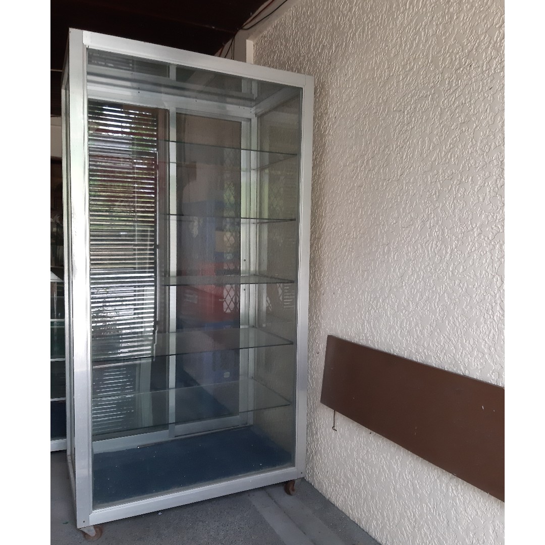 RUSH REPRICED 3-piece Glass Cabinet/Estante Sari-Sari Store, Furniture ...