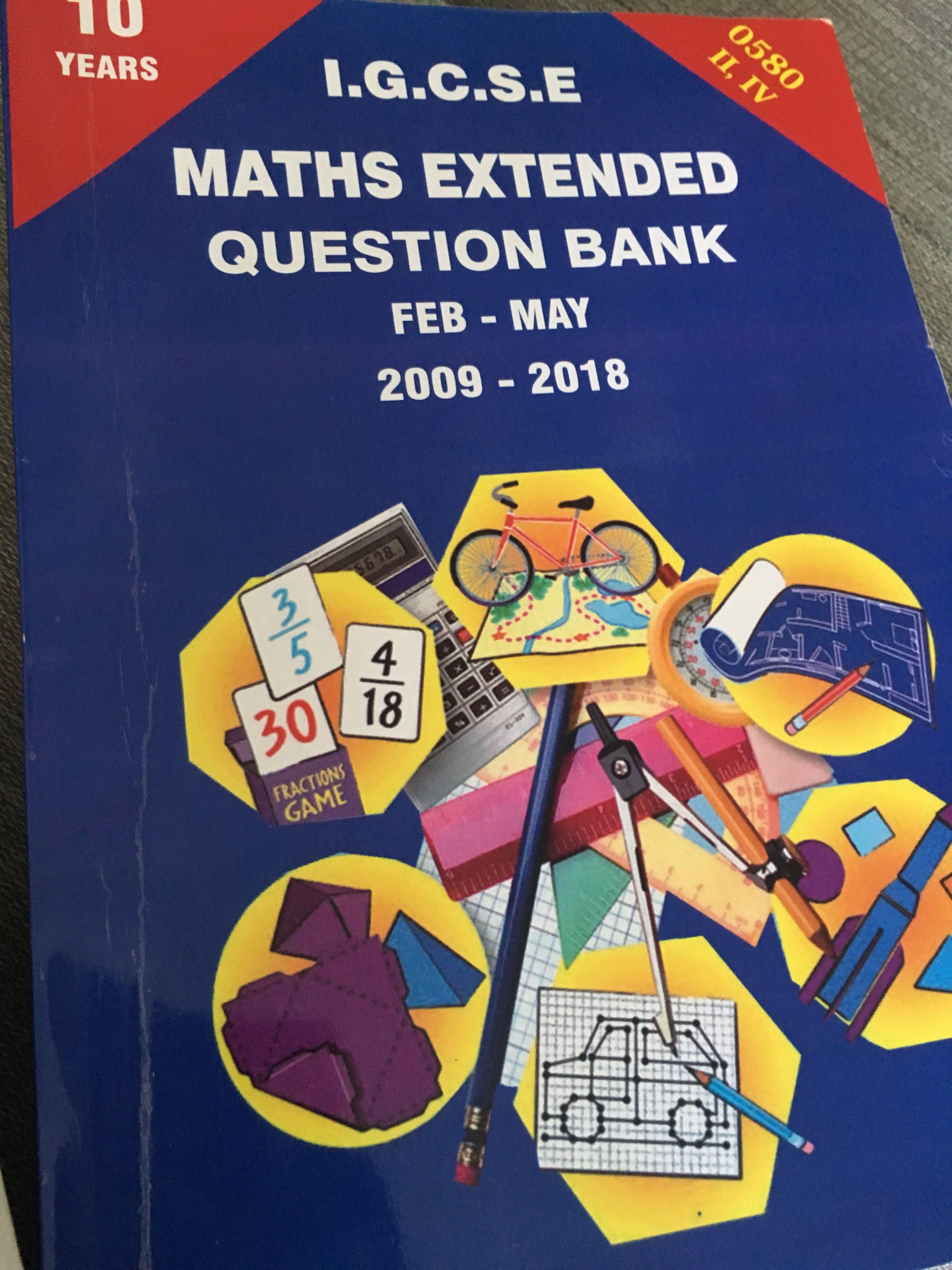IGCSE Extended Maths question bank 10 years, Hobbies & Toys, Books ...