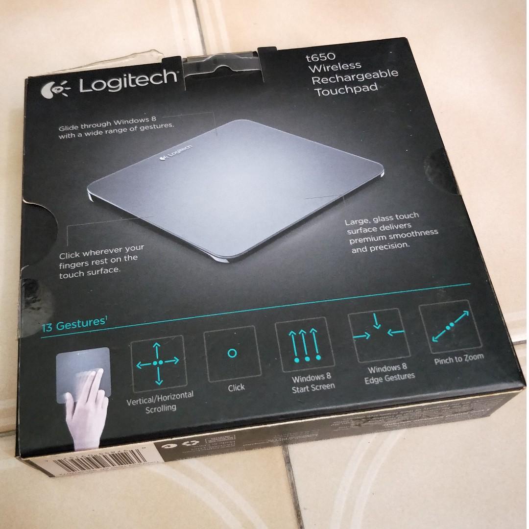 Logitech Wireless Rechargeable Touchpad T650, Computers & Tech, Parts ...