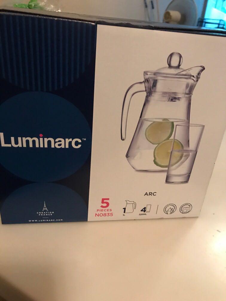 Luminarc jug and glasss set, Furniture & Home Living, Kitchenware ...