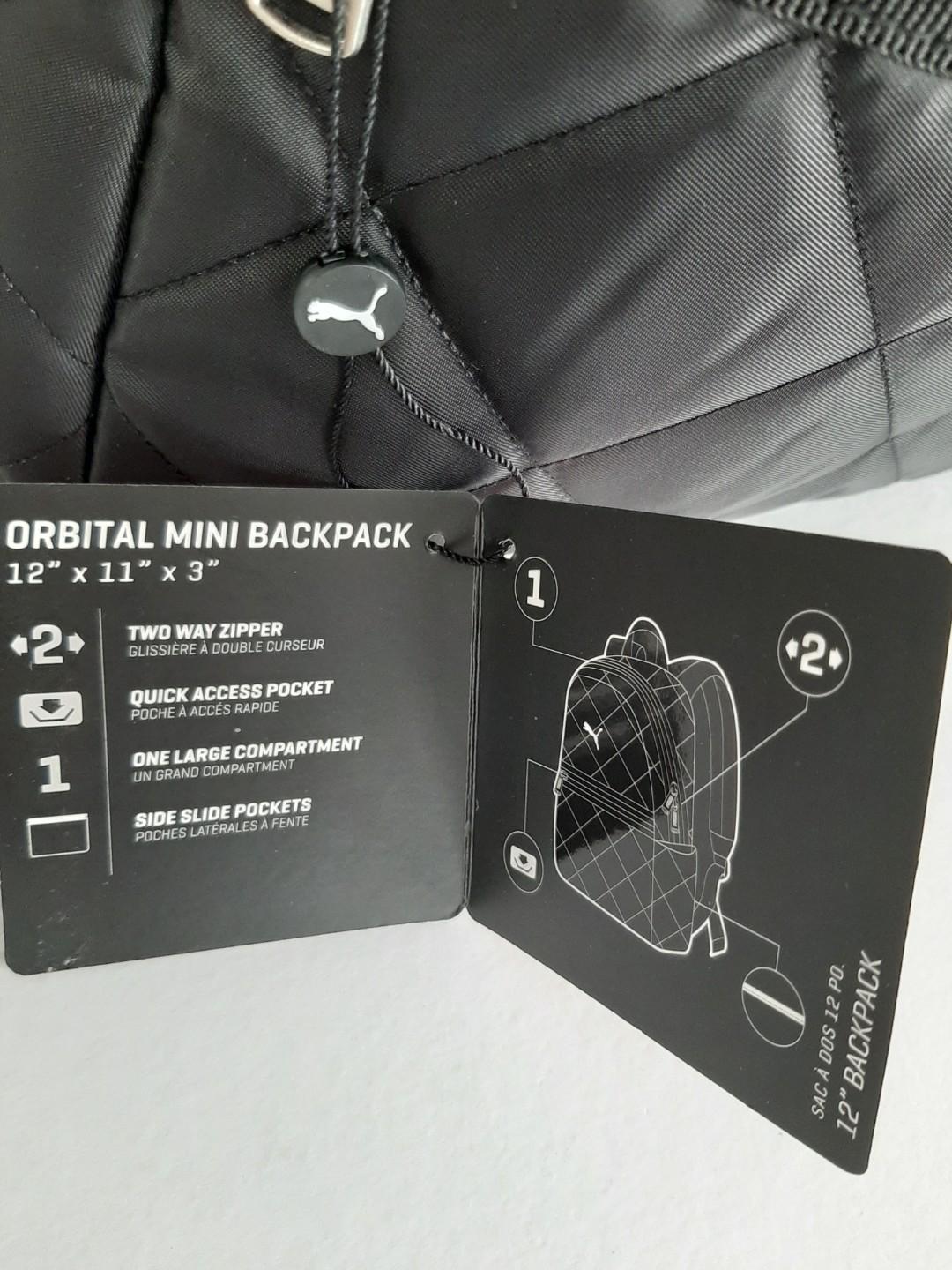 Puma Orbital Black Mini Backpack, Women's Fashion, Bags & Wallets ...